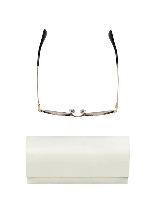 Burberry Metal Check Oval Sunglasses