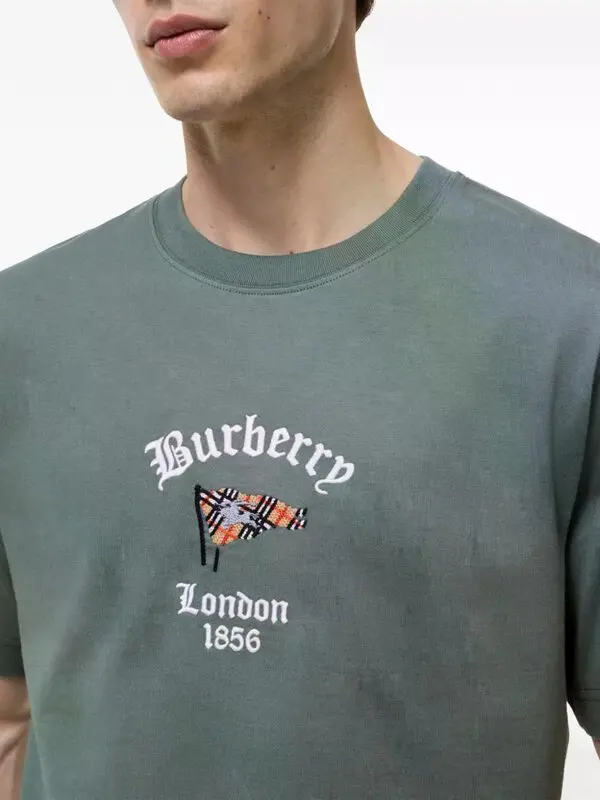 Burberry Check-flag Cotton T-shirt