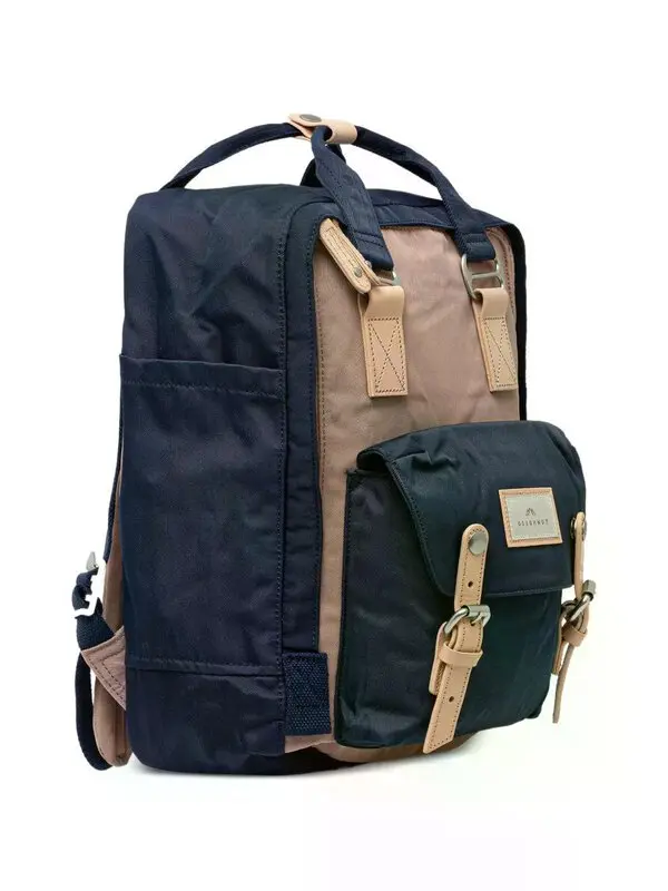 DOUGHNUT Macaroon Leather-trim Buckled Backpack