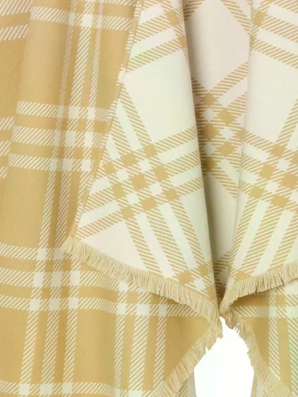 Burberry Check-pattern Fringed Cape
