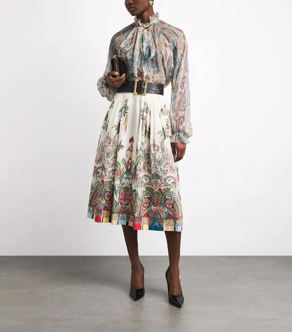Etro Reversible Laser-cut Leather Belt