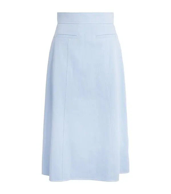 EMILIA WICKSTEAD Wilder Denim Midi Skirt