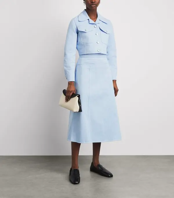 EMILIA WICKSTEAD Wilder Denim Midi Skirt
