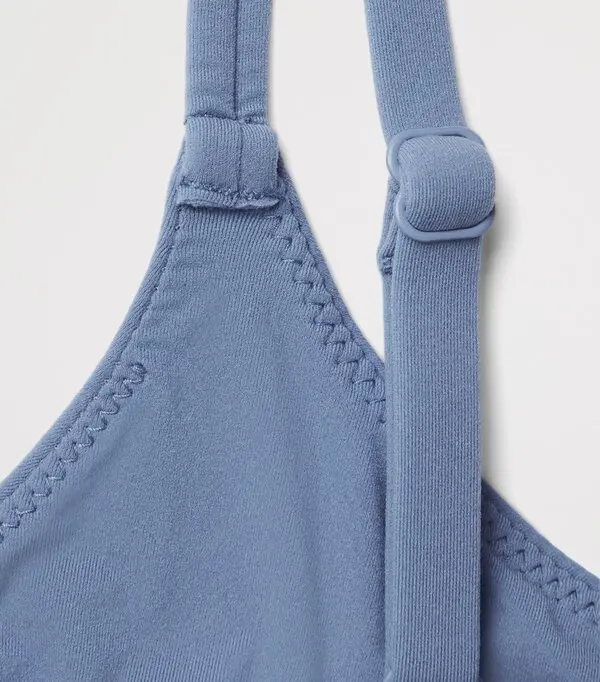 SKIMS Fits Everybody Scoop-neck Bralette - Blue