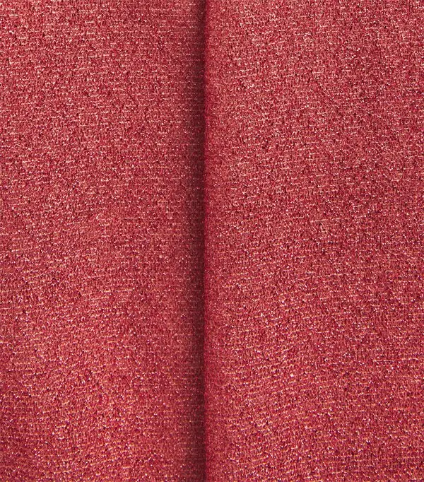 Oseree Metallic Wide-leg Trousers - Red