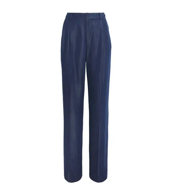 Huishan Zhang Chambray Wide-leg Trousers