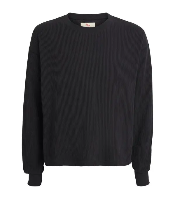 CHERRY LOS ANGELES Cotton-blend Waffle-knit Sweater