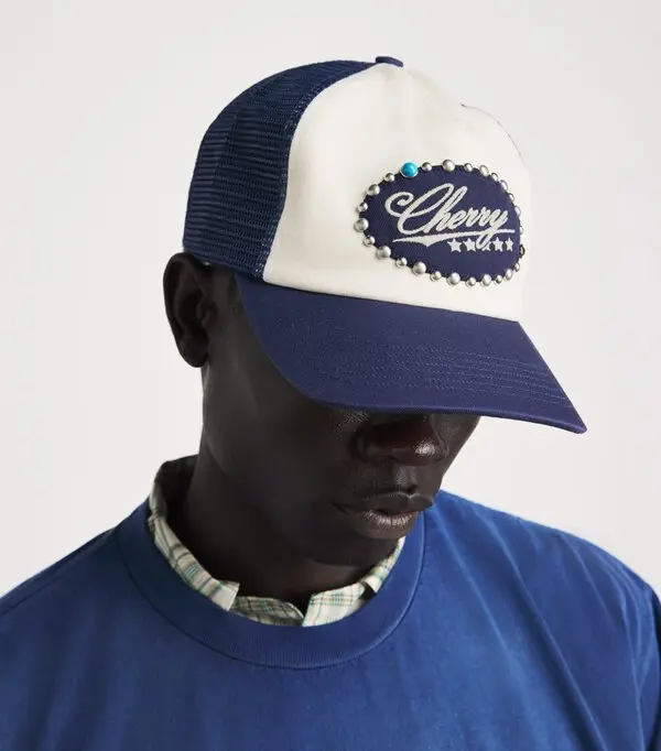 CHERRY LOS ANGELES Embellished Trucker Cap