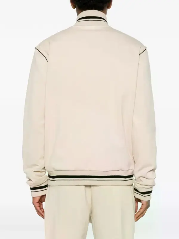 Iceberg Striped Trim Zip-up Sweatshirt