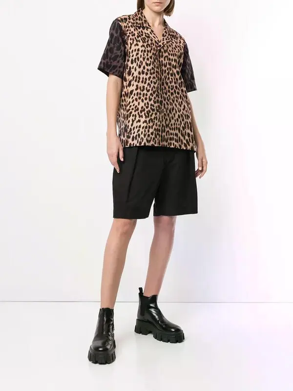 PORTS V Leopard Print Boxy Shirt