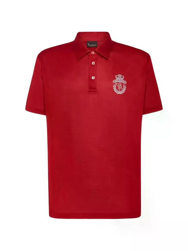 BILLIONAIRE Crest-embroidered Polo Shirt - Red