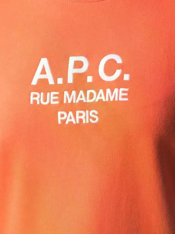 A.p.c. Tina Logo-embroidered Sweatshirt - Orange