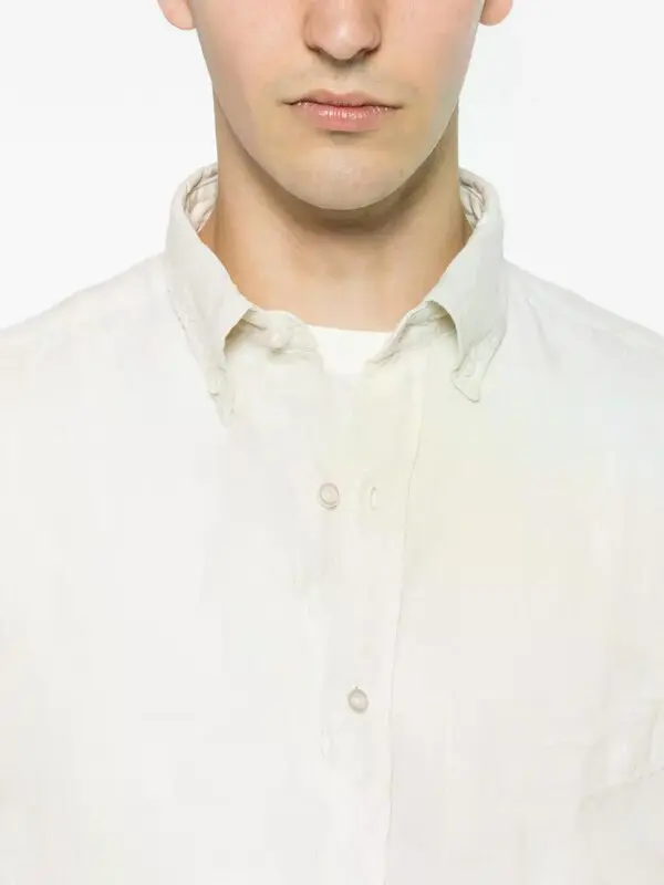 Gant Button-down-collar Chest-pocket Shirt - Neutrals