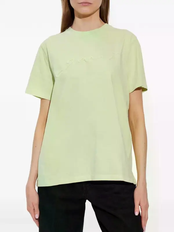 GANNI Embroidered Logo T-shirt