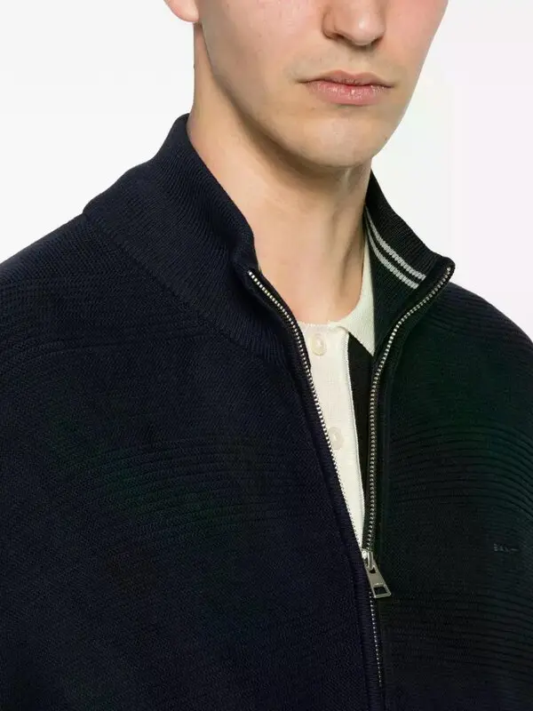 Gant Textured Zip-up Sweater