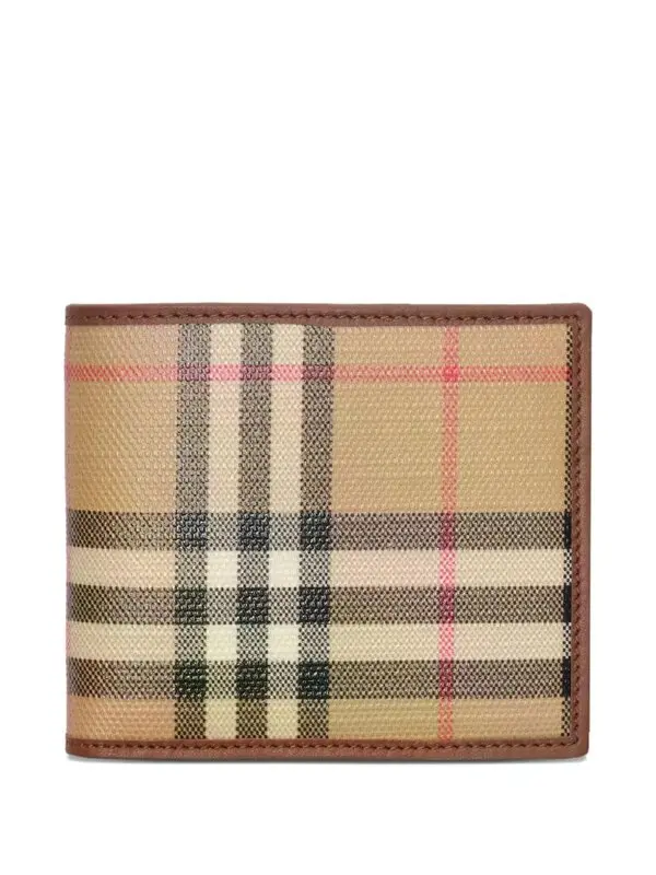 Burberry Check Bi-fold Wallet - Neutrals
