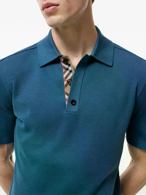 Burberry Wool Polo Shirt - Blue