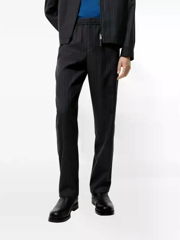 Burberry Pinstriped Wool Track Pants