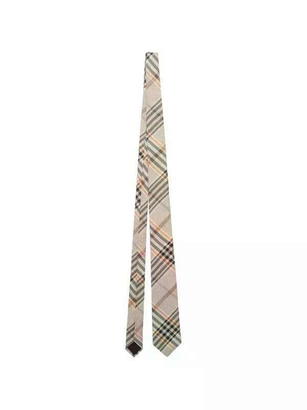 Burberry Silk Twill Check Tie - Neutrals