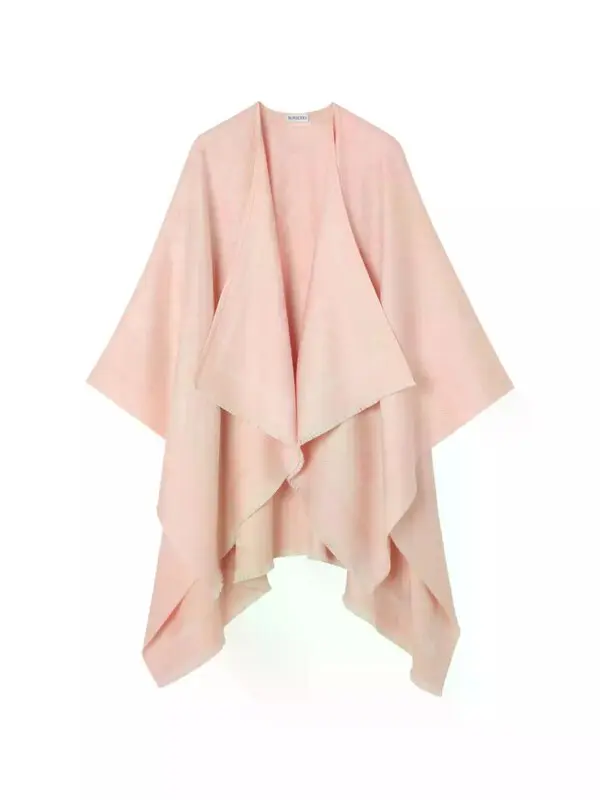 Burberry Check Wool Cashmere Cape - Pink