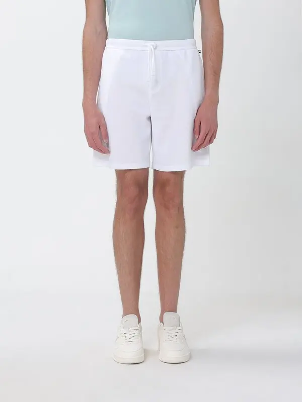 BOSS Textured Drawstring Shorts - White