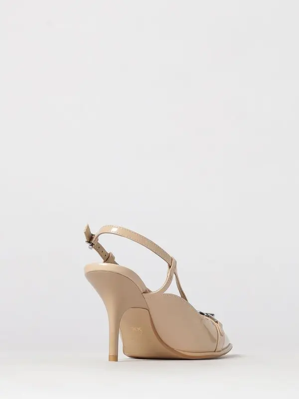 Pinko Patent Leather Slingback Court Shoes With Love Birds Logo