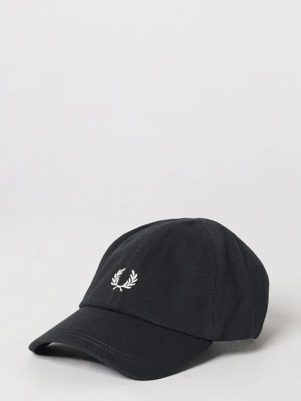 Fred Perry Cotton Canvas Baseball Cap With Embroidered Logo - Navy