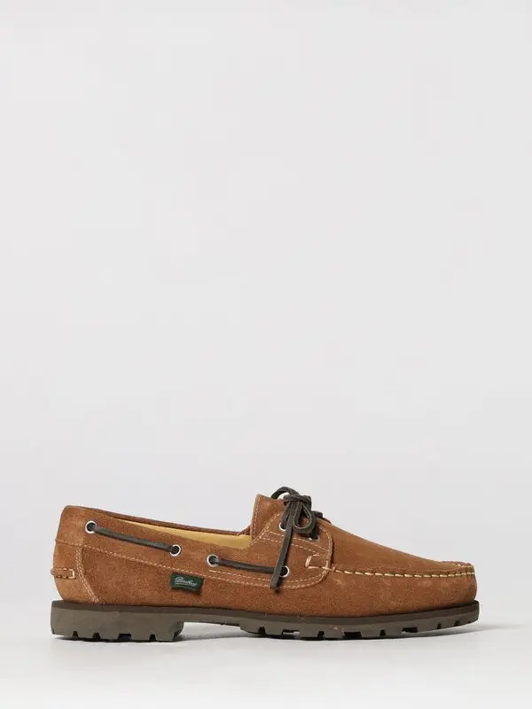 Paraboot Malo Suede Boat Shoes With Serrated Sole - Brown