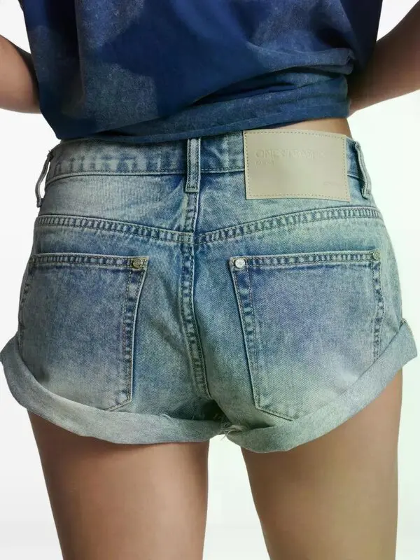 ONETEASPOON Bandits Rolled-hem Shorts