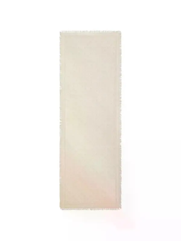 Tory Burch T Monogram Floral Oblong Scarf - Neutrals