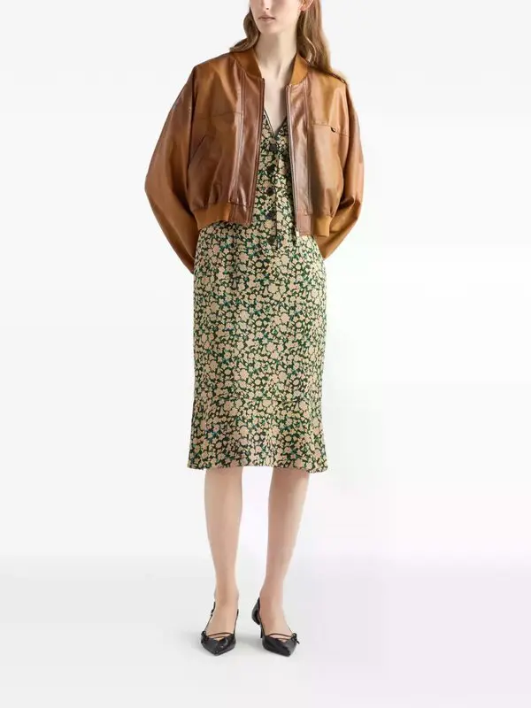 Prada Cropped Nappa Leather Jacket