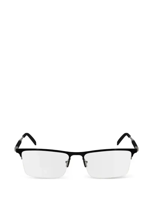 FERRAGAMO Semi-rimless Rectangle-frame Eyeglasses - Black