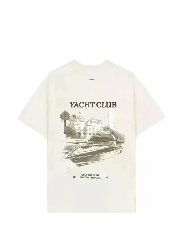 ONLY THE BLIND Riviera Charter Graphic-print T-shirt - Neutrals