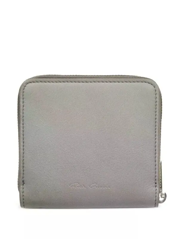 Rick Owens Zip-around Leather Wallet - Grey