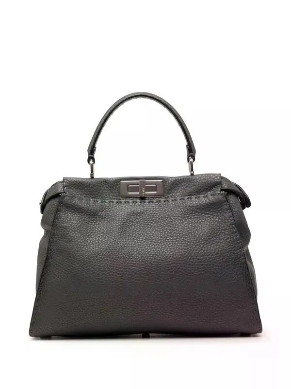 Fendi Medium Peekaboo Iconic Satchel - Grey