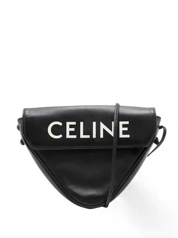Celine Smooth Calfskin Logo Triangle Crossbody Bag