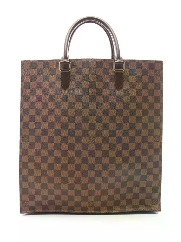 LOUIS VUITTON Damier Ebene Sac Plat Tote Bag - Brown