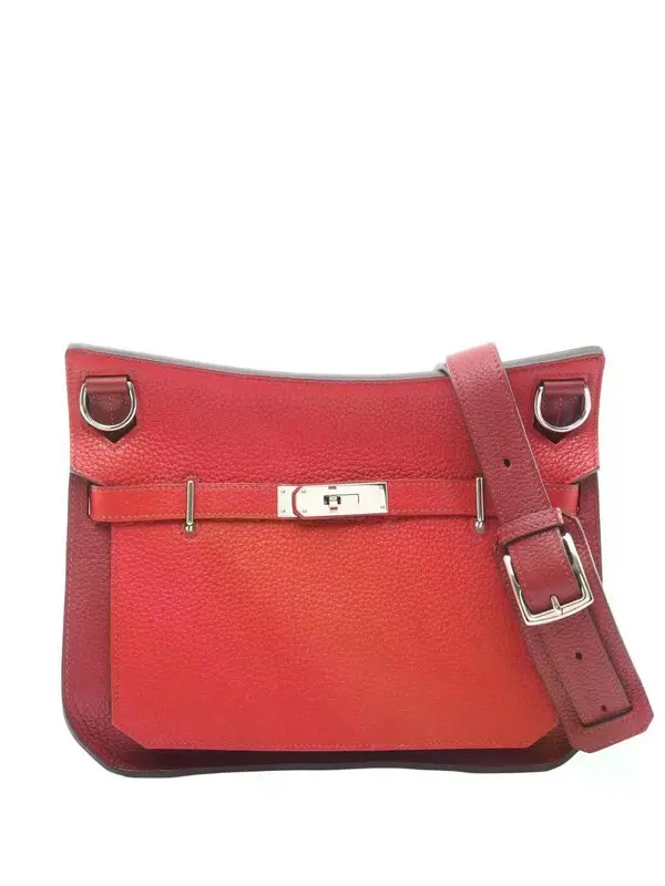 Hermès Clemence Jypsiere 28 Bag - Red