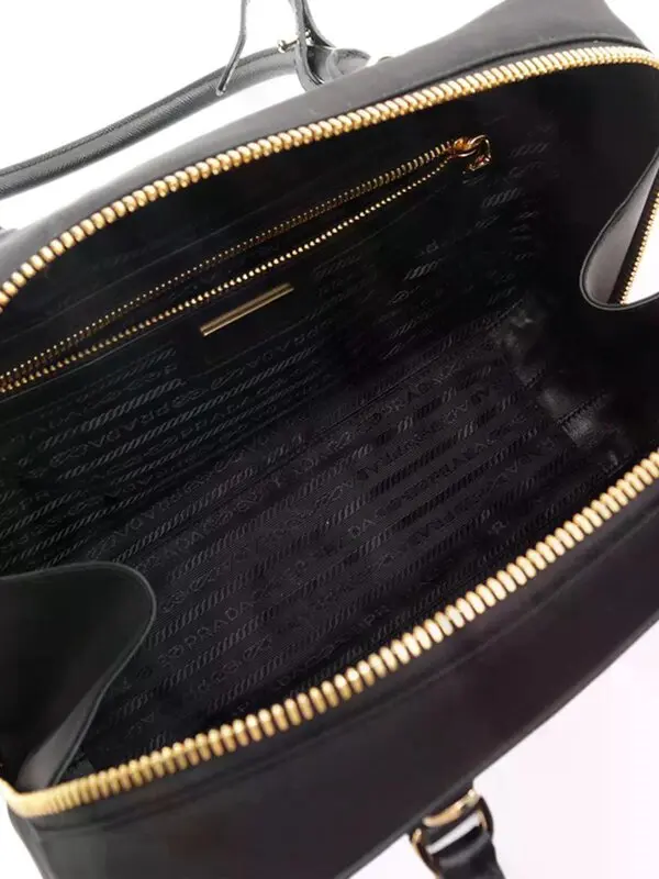 Prada Saffiano Trimmed Re-nylon Re-edition 1978 Satchel - Black