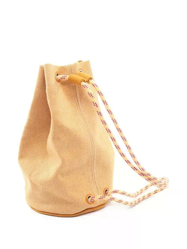 Hermès Les Cabanes Drawstring Bucket Bag - Orange