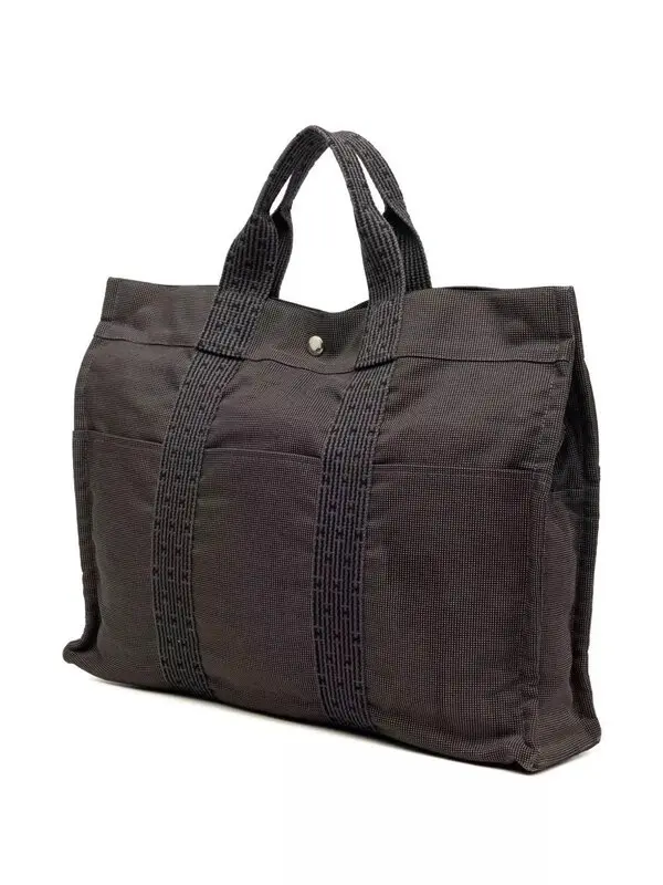 Hermès Herline Mm Canvas Tote Bag - Brown
