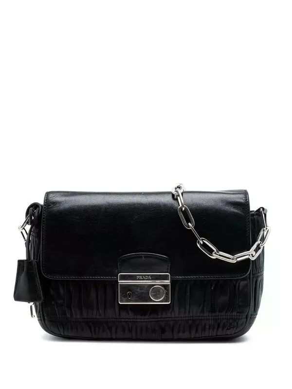 Prada Nappa Gaufre Sound Lock Shoulder Bag