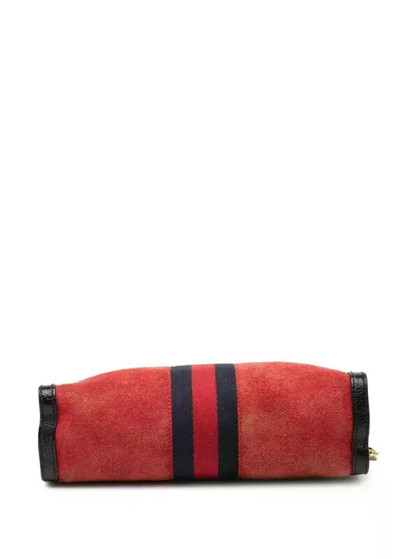 Gucci Ophidia Suede Web Chain Crossbody Bag - Black
