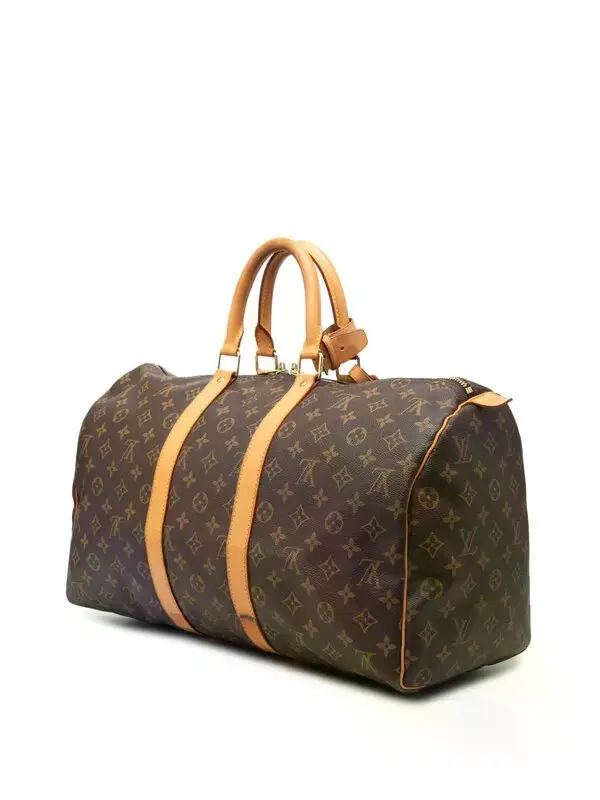LOUIS VUITTON Monogram Keepall 45 Travel Bag - Brown