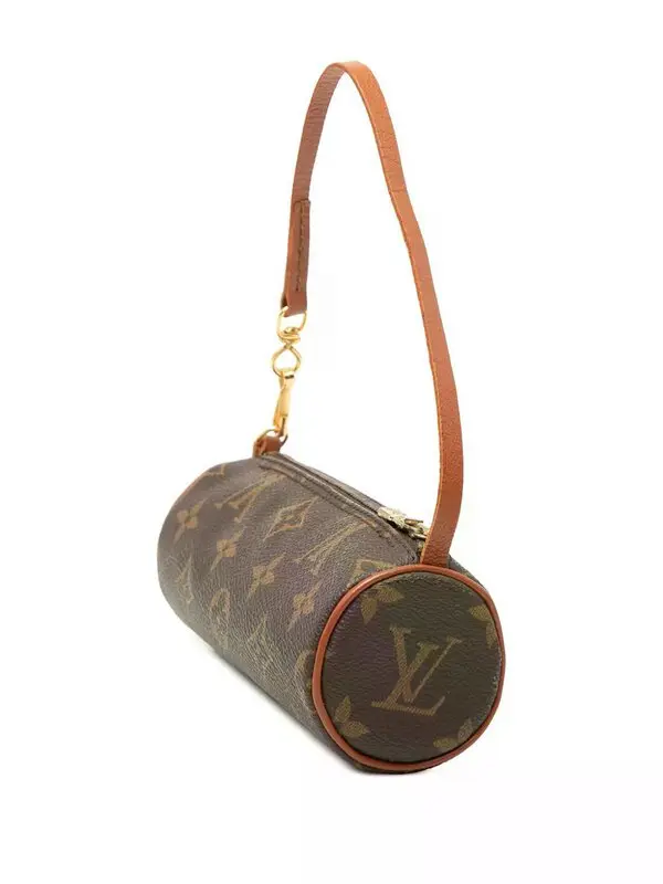 LOUIS VUITTON Monogram Papillon Pochette Handbag - Brown