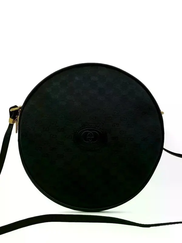 Gucci 20th Century Micro Gg Supreme Round Crossbody Bag - Black