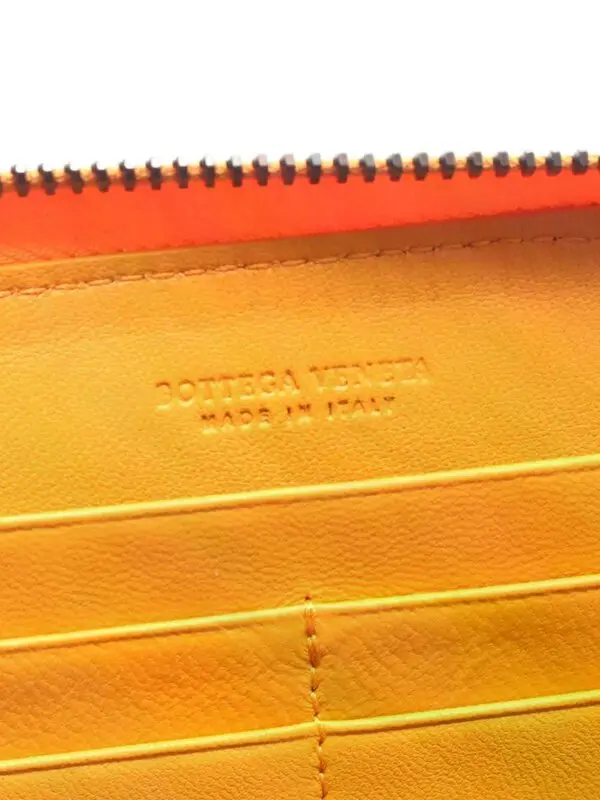 Bottega Veneta 2012-2026 Intrecciato Wallet Long Wallets - Orange