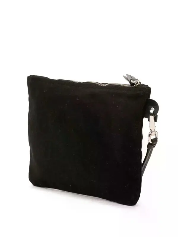 Prada Canapa Canvas Logo Wristlet Pouch