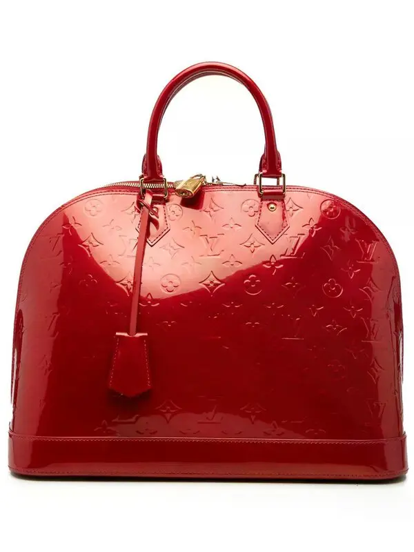 LOUIS VUITTON Monogram Vernis Alma Gm Handbag - Red