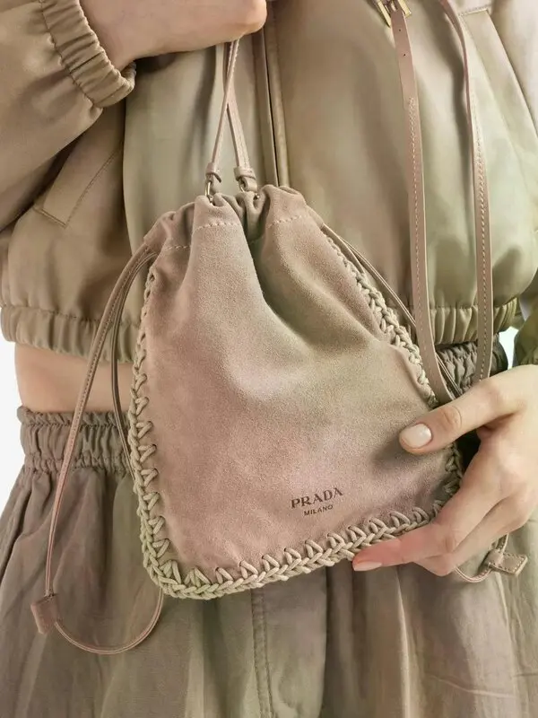 Prada Suede Smartphone Case - Neutrals